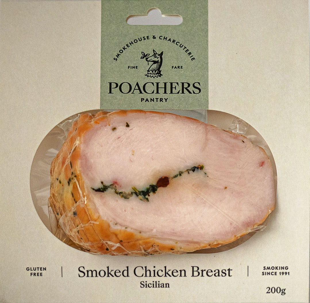 Poachers Pantry Free Range Smoked Chicken Breast Sicilian 200g – Nourish Me